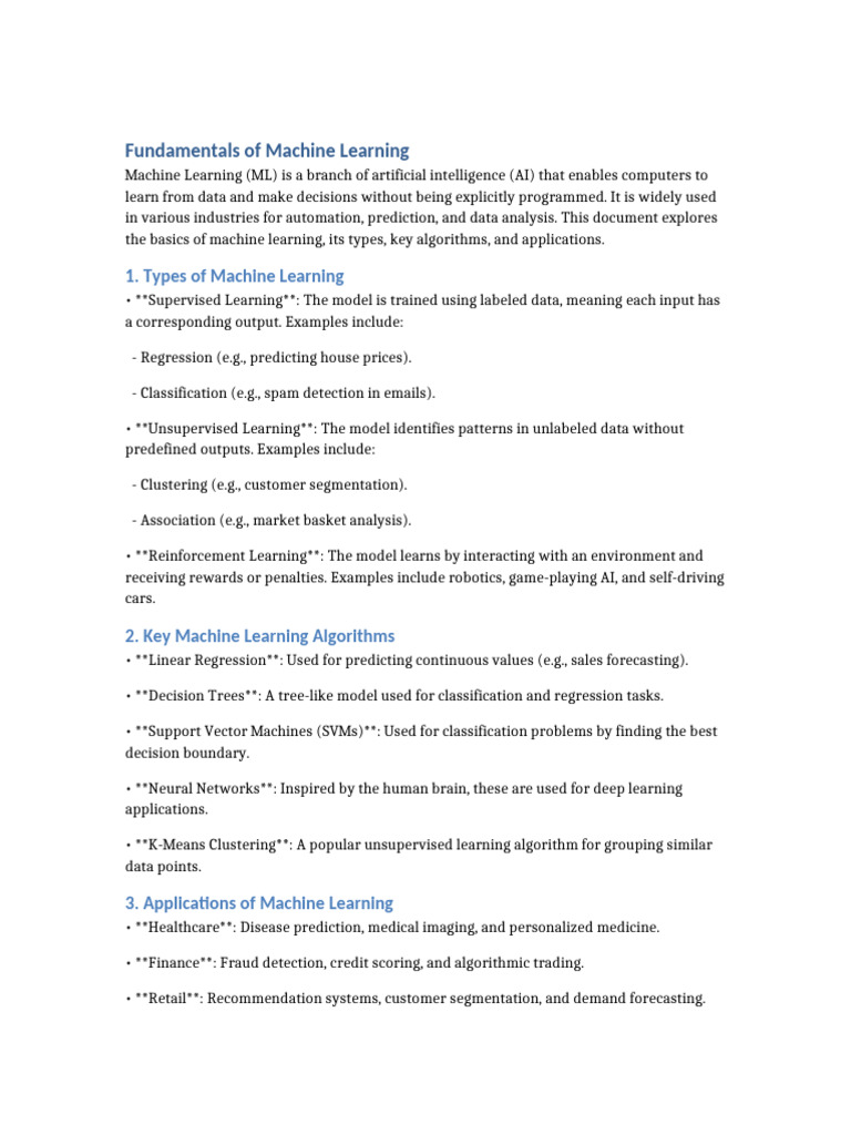 Fundamentals of Machine Learning | PDF | Machine Learning | Artificial ...