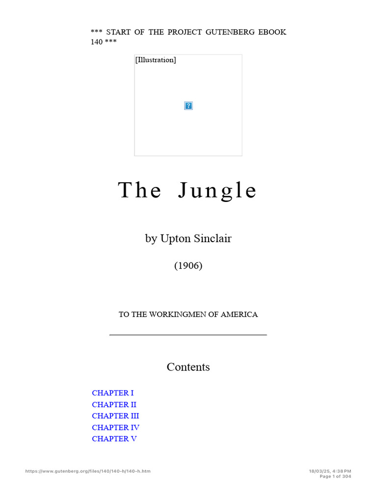The Jungle, by Upton Sinclair | PDF