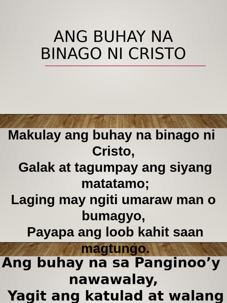 Ang Buhay Na Binago Ni Cristo | PDF