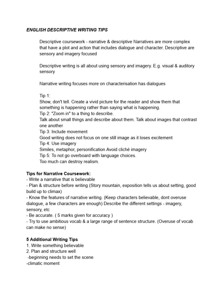 English Writing Tips | PDF