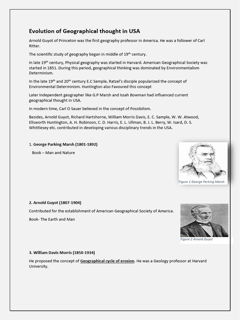 Evolution of Geographical Thought in USA - 240909 - 165041 | PDF ...
