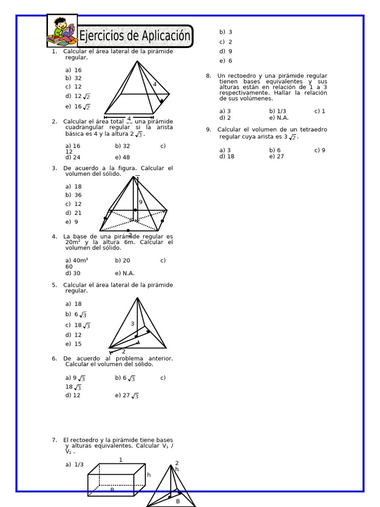 Ejercicios de Aplicacion #01 | PDF | Formas geométricas | Geometría euclidiana