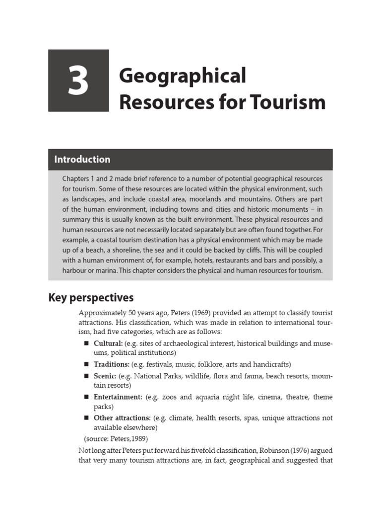 Geographical Resources for Tourism Guide | PDF | Tourism | Resort