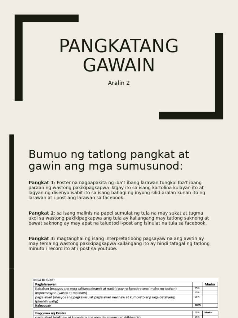Pangkatang Gawain | PDF