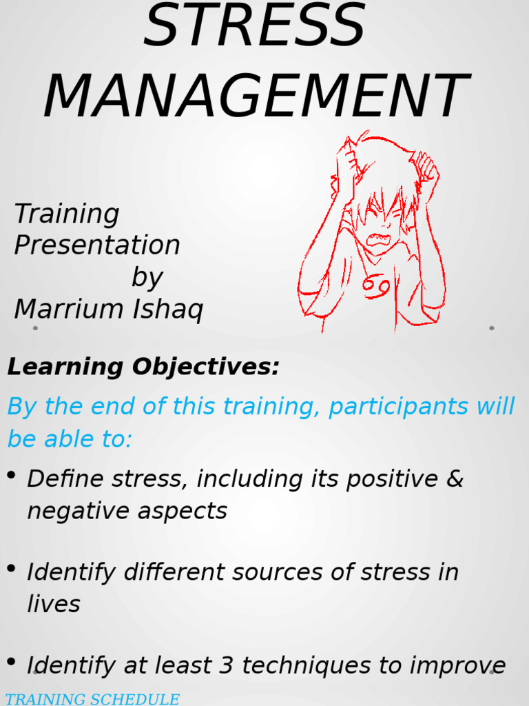 Stress Management Training Overview | PDF | Stress (Biology) | Stress ...