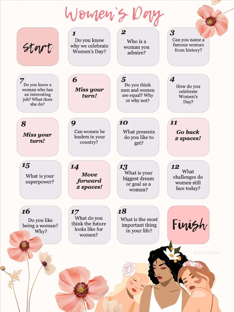 Board game , Women (kate.teaches) | PDF