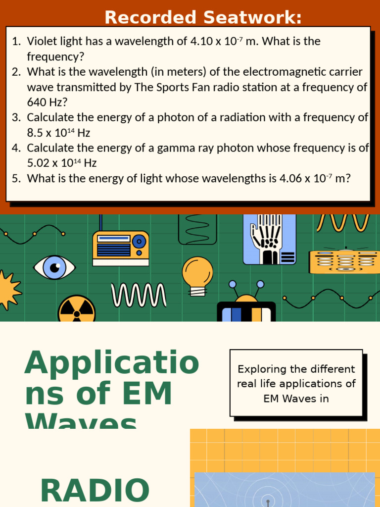 Applications of Electromagnetic Waves | PDF | Ultraviolet | Radiation
