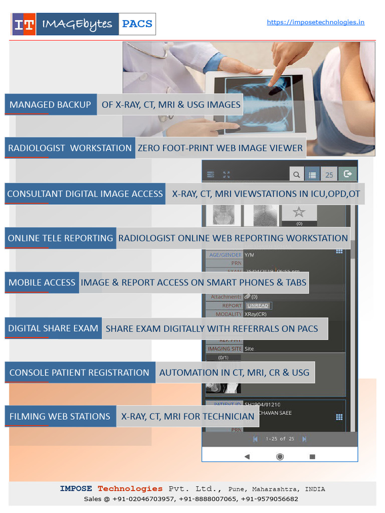 Imagebytes Pacs Radiology Software For Multispeciality Hospital | PDF ...