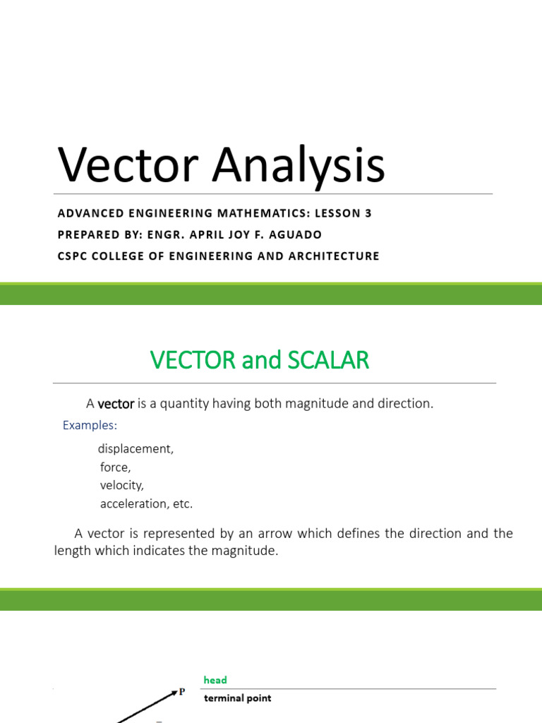 Lesson 3 Vector Analysis | PDF