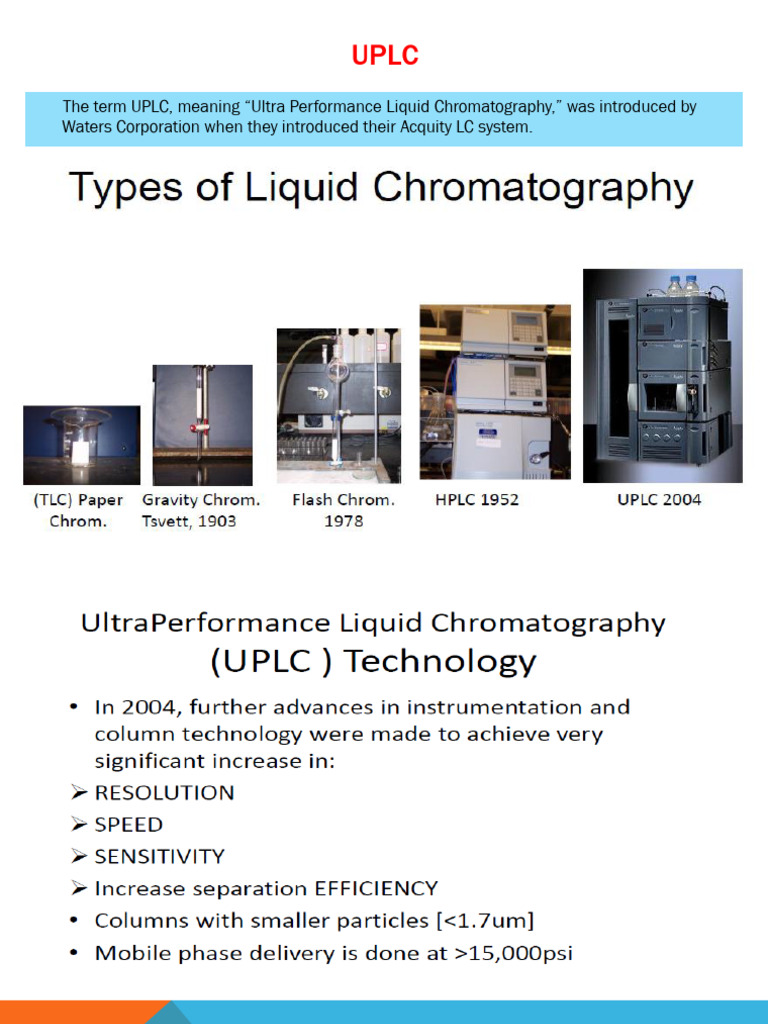 UPLC: Advancements in Liquid Chromatography | PDF | High Performance ...