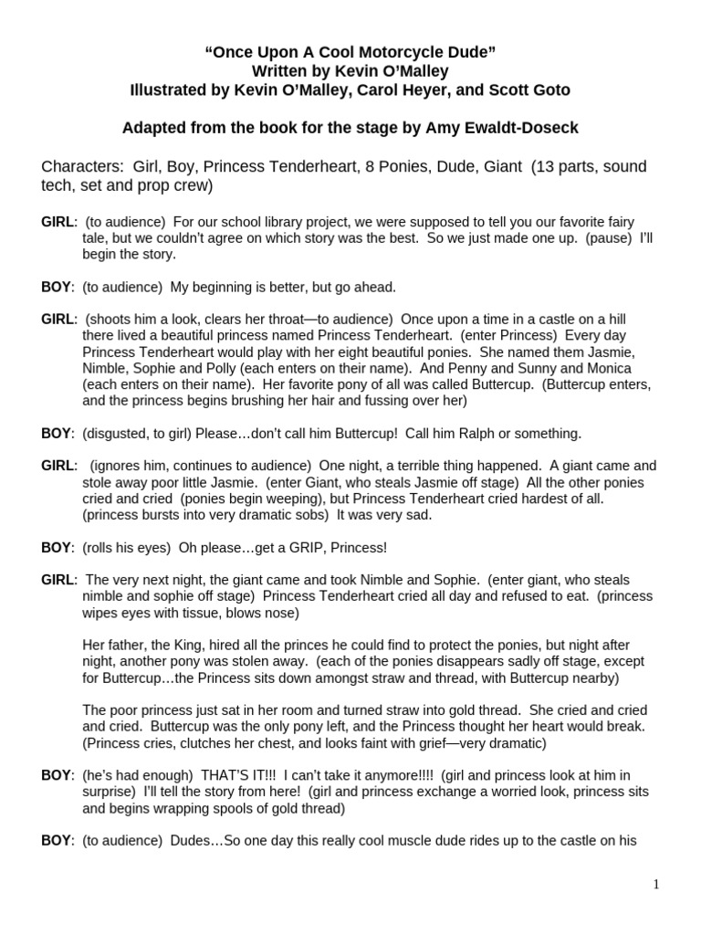 script-once-upon-a-cool-motorcycle-dude1 | PDF