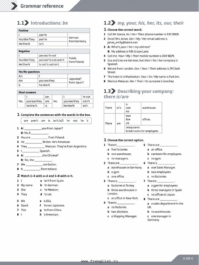 A1_Grammar Reference | PDF