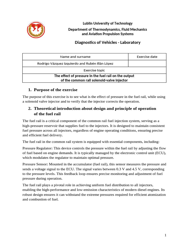 Report 4 - Rodrigo and Ruben | PDF | Fuel Injection | Diesel Engine