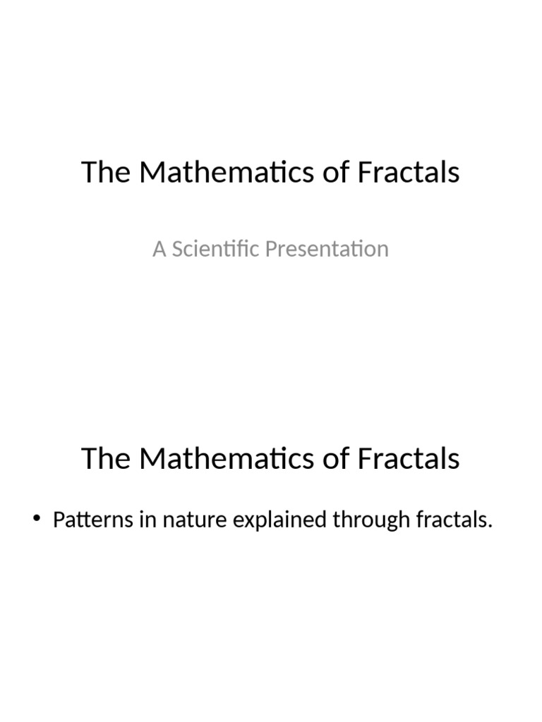 Fractals | PDF