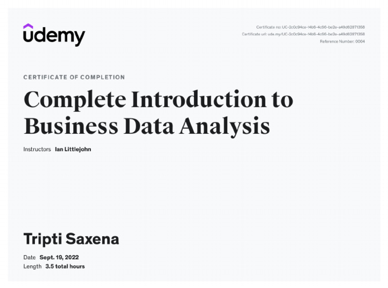 Introduction To Business Data Analysis | PDF