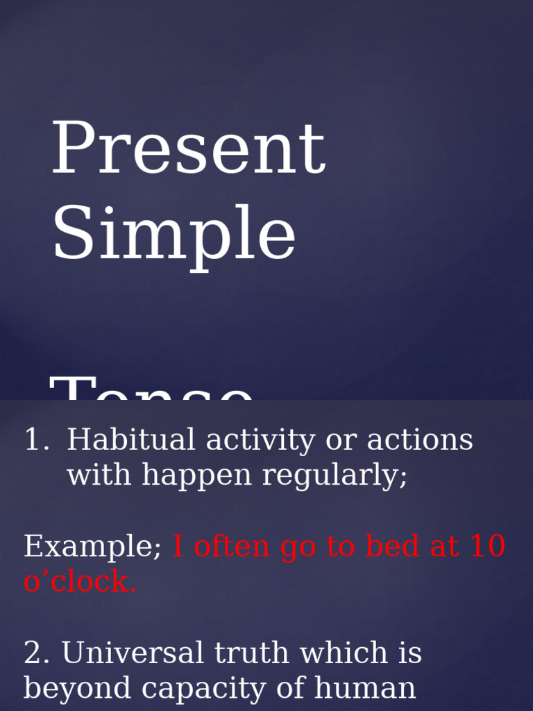 Present Simple Presentation | PDF