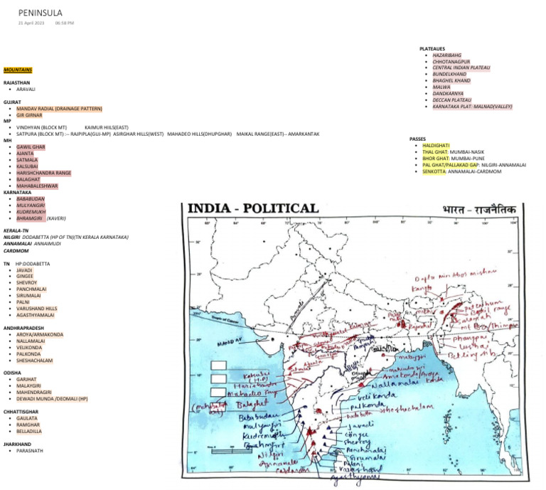 Mountains of Peninsular India | PDF
