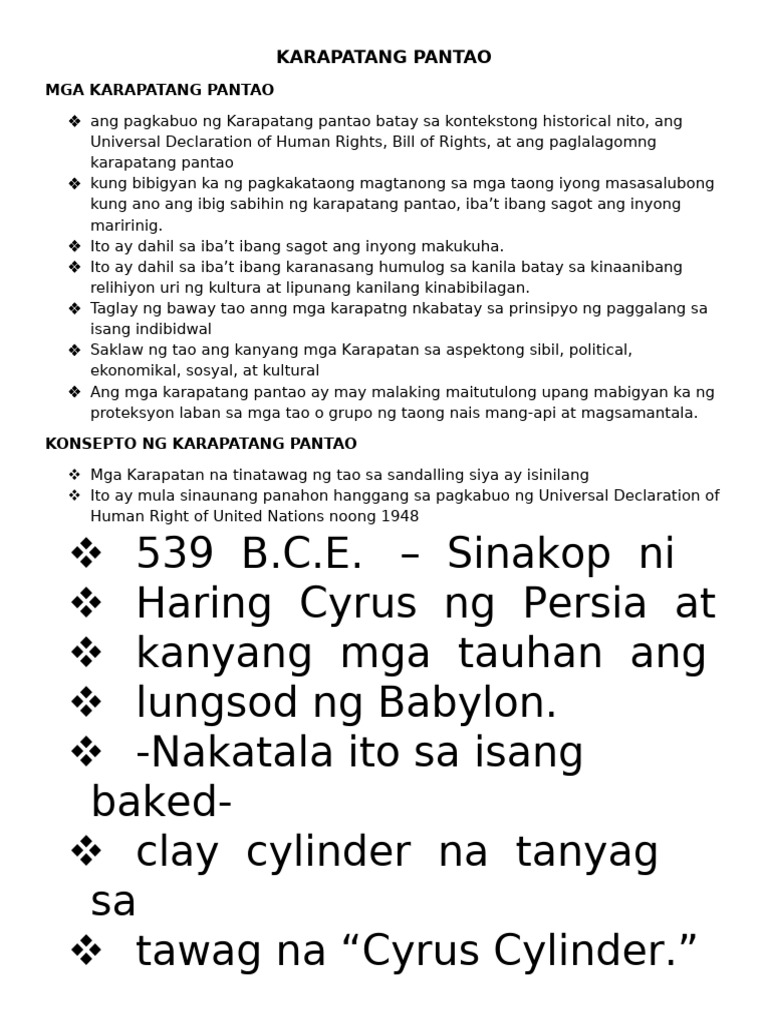 KARAPATANG PANTAO | PDF