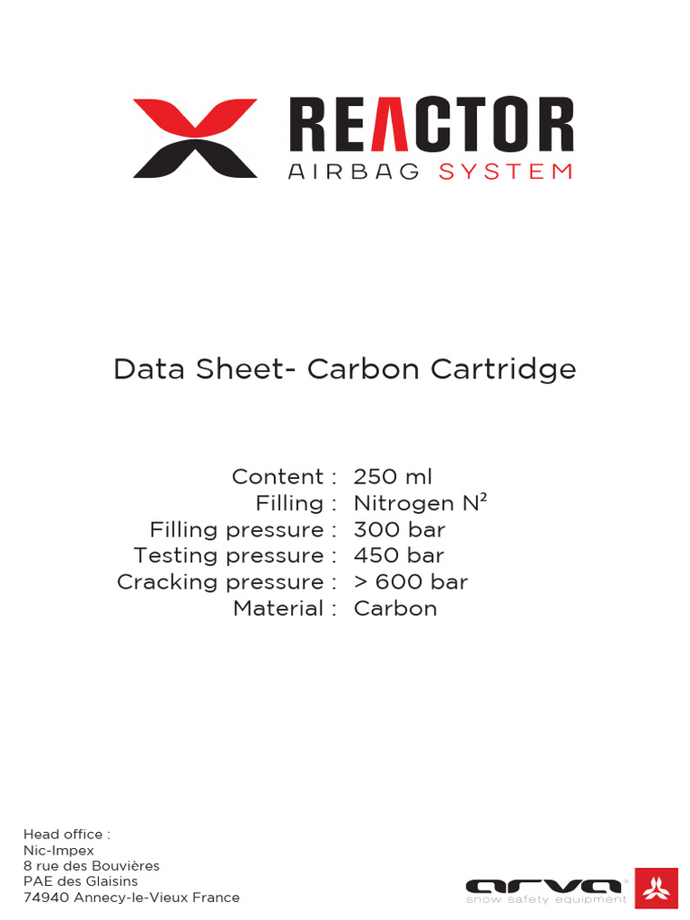 Data Sheet Carbon Cartridge | PDF