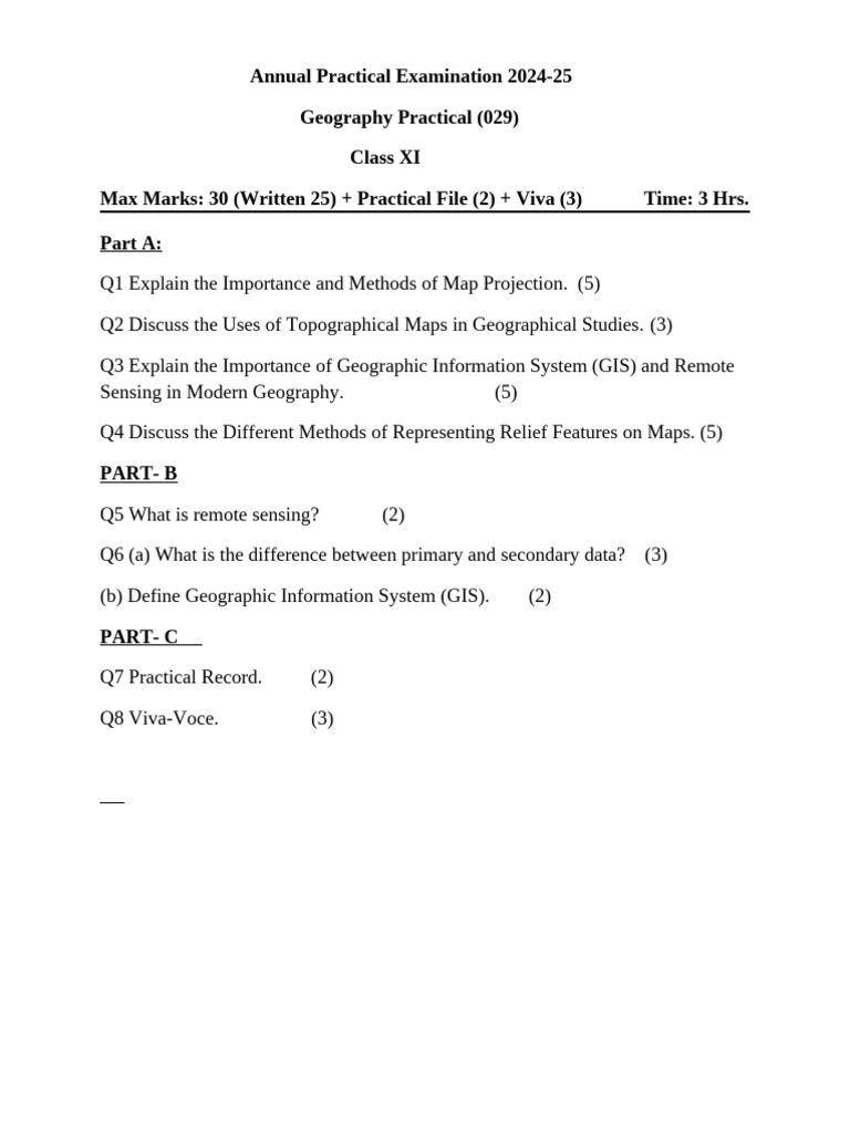 Geography Class 11th External Practical | PDF