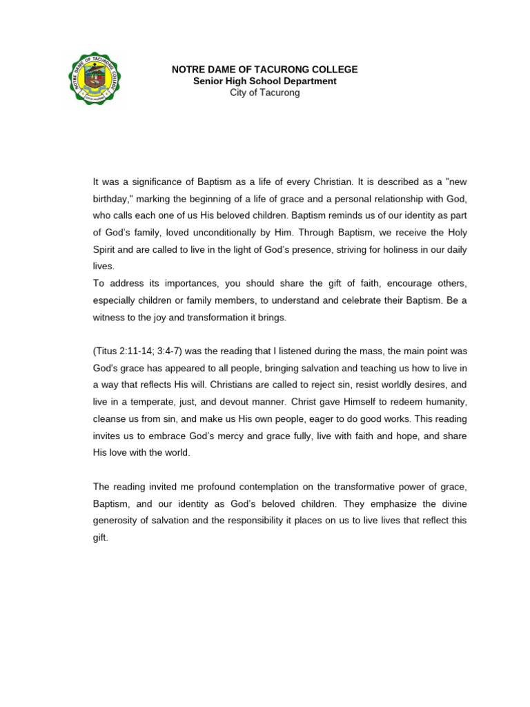 Reflection Paper Format | PDF