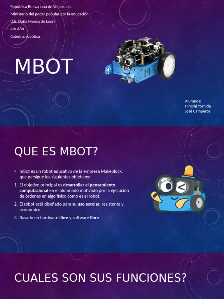 MBOT1 | PDF | Robot | Robótica