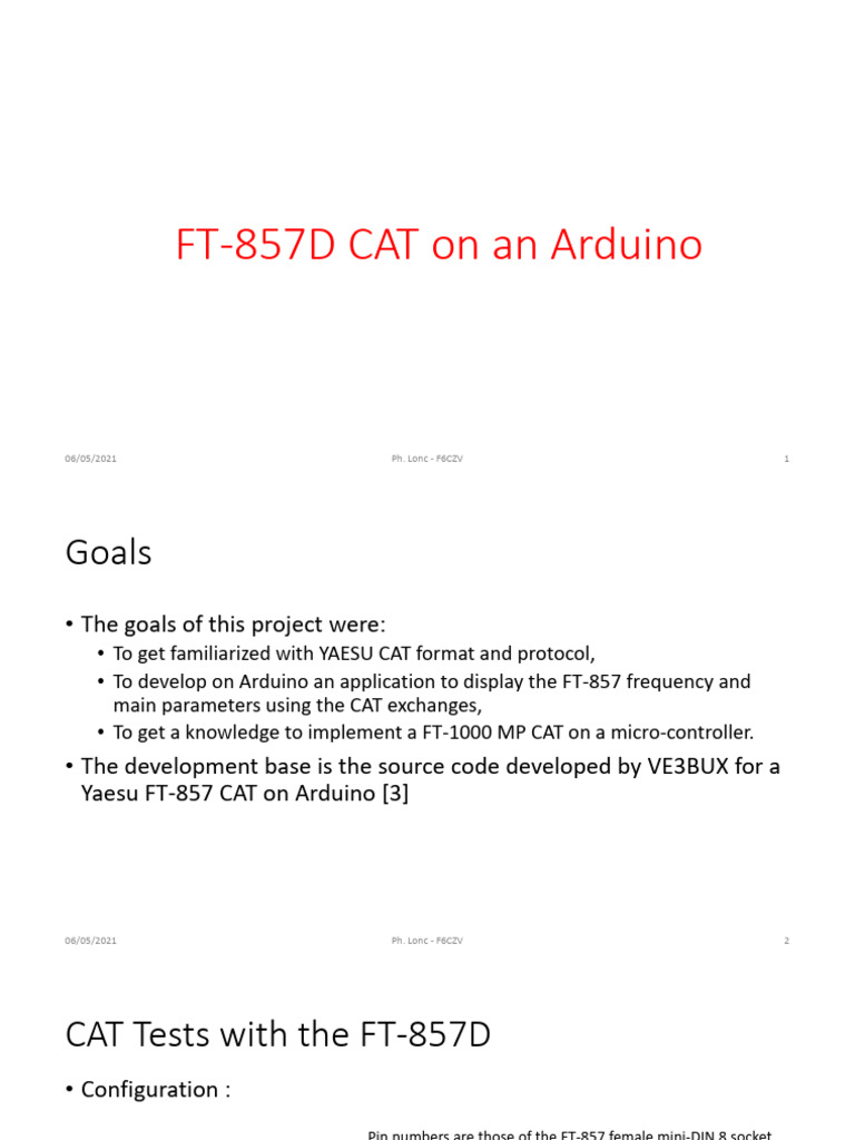 FT-857D CAT Control with Arduino | PDF | Arduino | C++