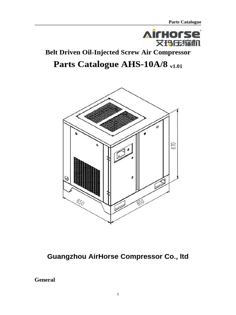 AHS 10A 8 Bar 8bar Parts Catalogue | PDF | Manufactured Goods | Mechanical Engineering
