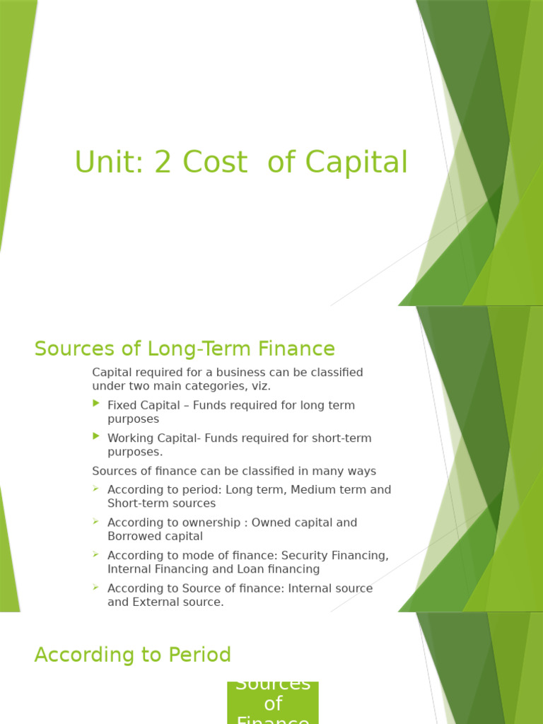 Unit 2 Cost of Capital | PDF | Cost Of Capital | Preferred Stock