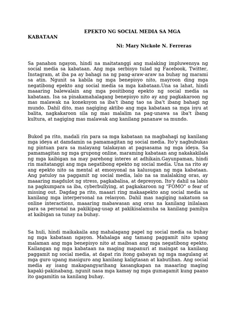 My Sanaysay | PDF