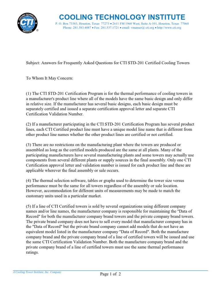 Cti STD 201 | PDF | Professional Certification | Brand