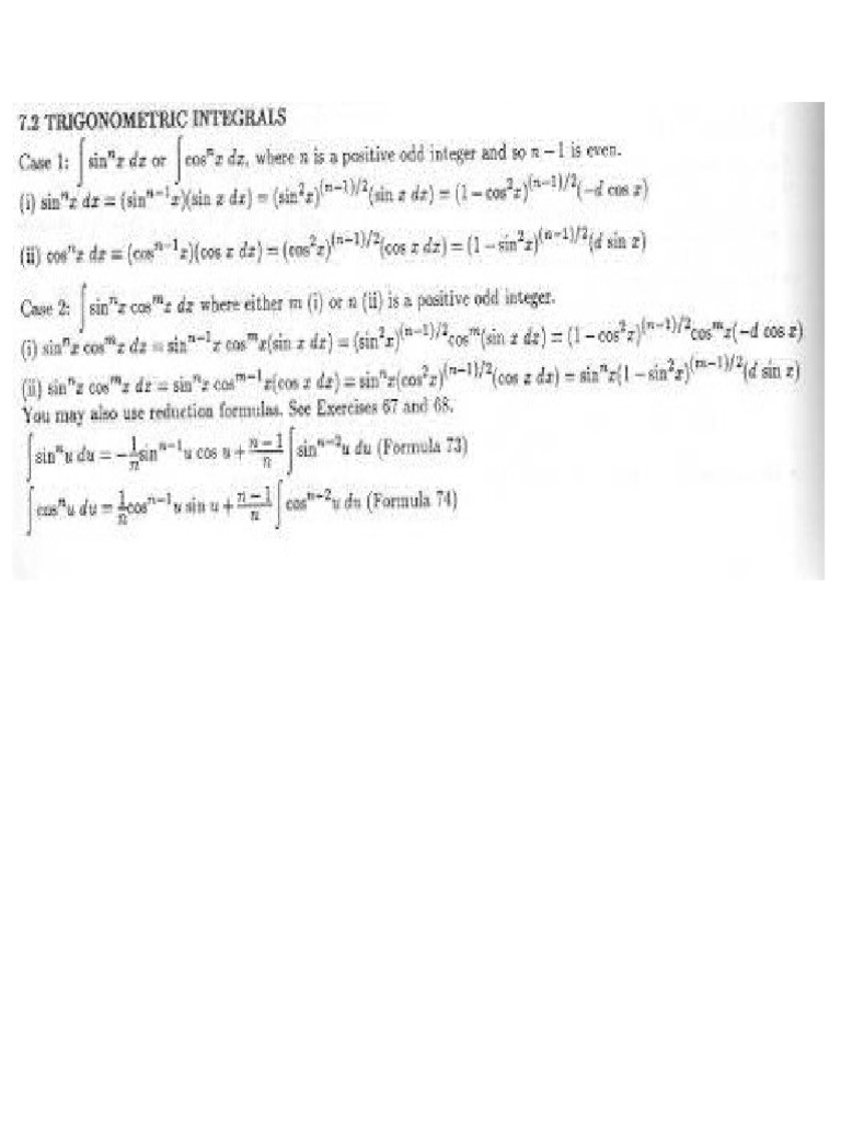 Integration by Trigonometric Substitution | PDF