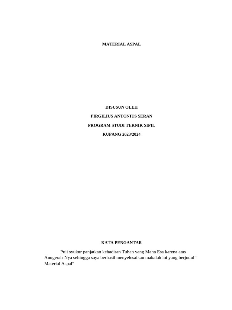 Panduan Lengkap Material Aspal | PDF