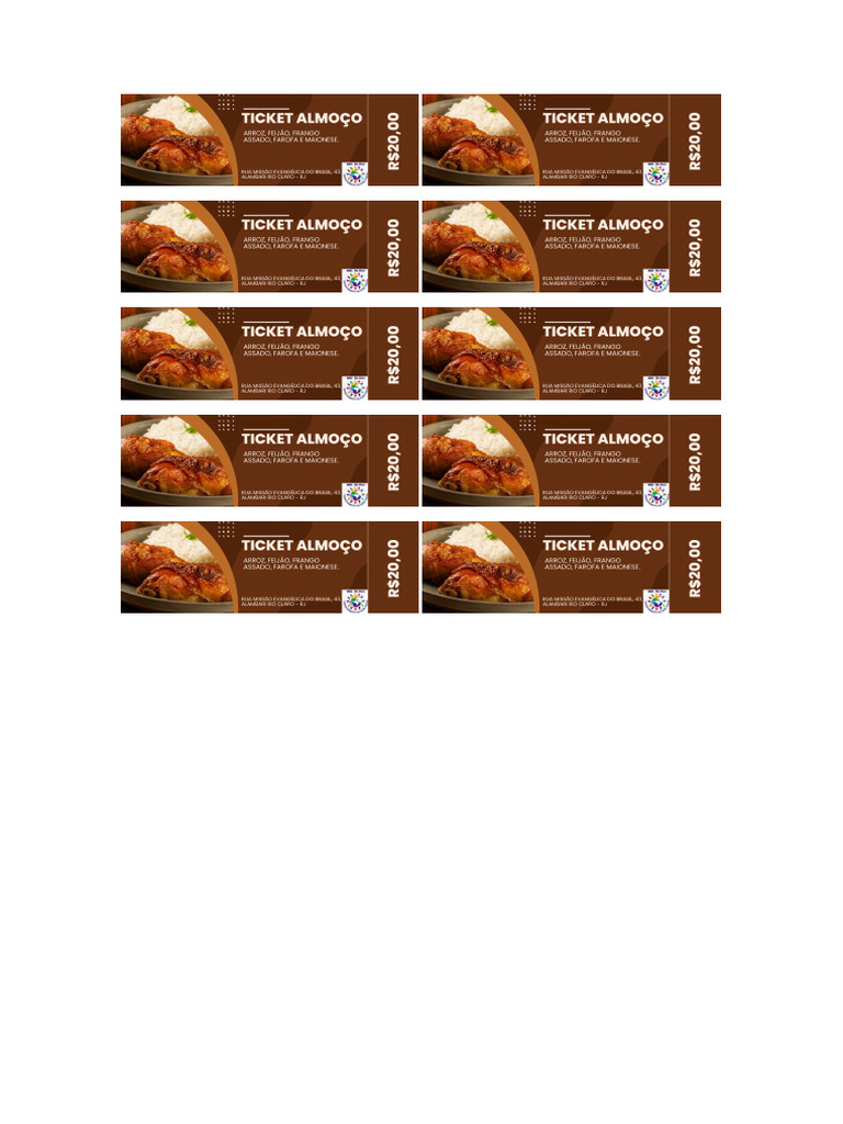 Ticket Almoço | PDF