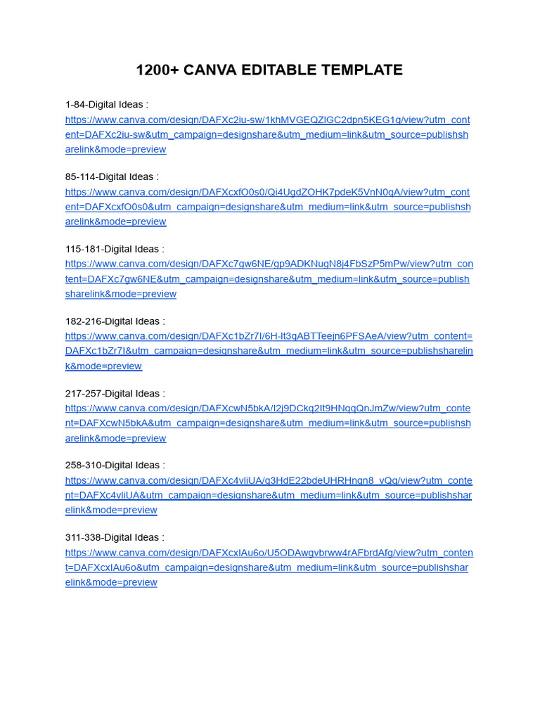 1200+ Editable Canva Templates | PDF