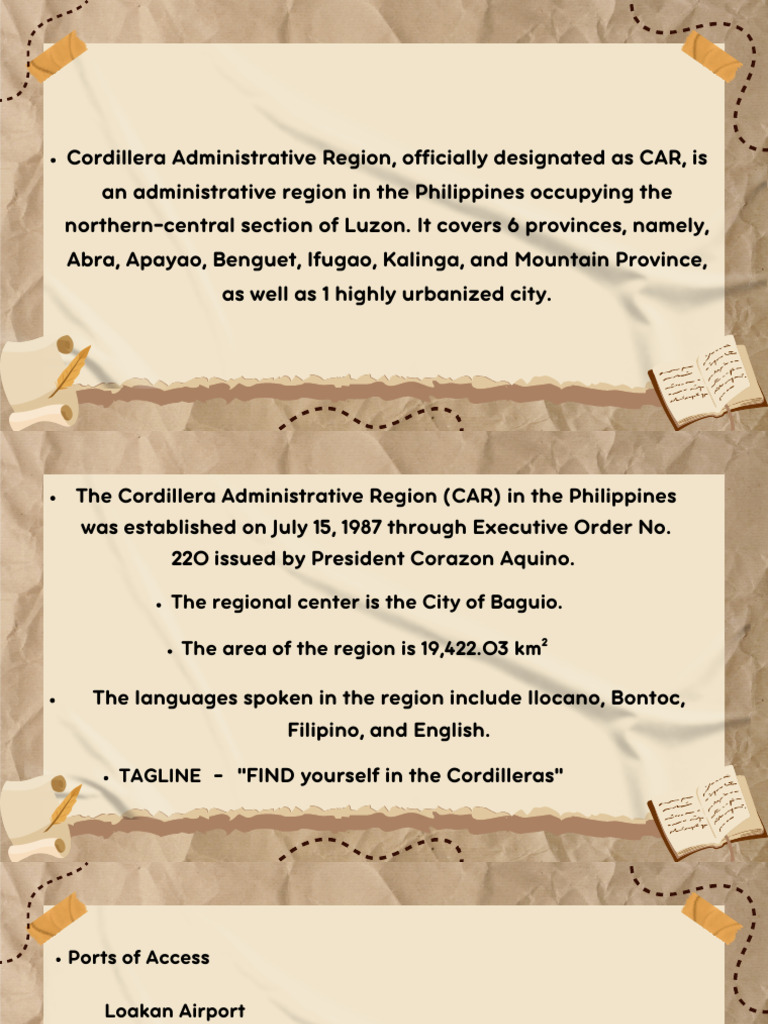 Cordillera Administrative Region | PDF | Luzon | Philippines