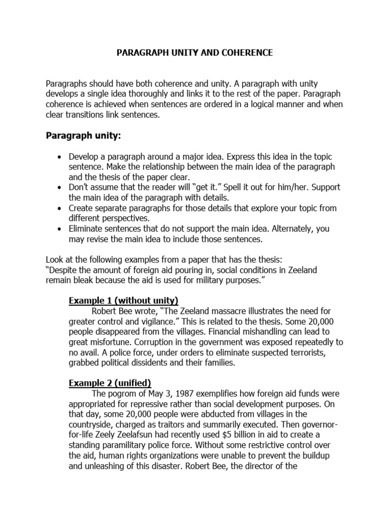 PARAGRAPH UNITY AND COHERENCE Module Content | PDF | Truth | Michel Foucault