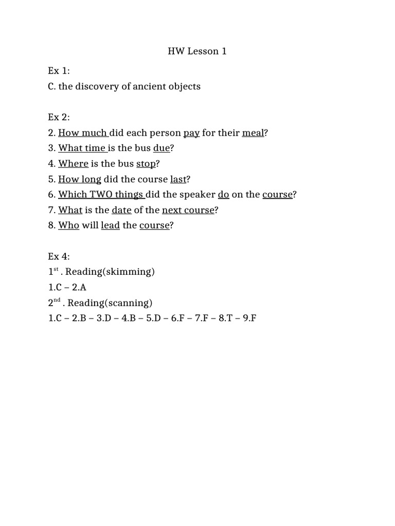 HW - Lesson 1 - Phan Đ C Chính | PDF
