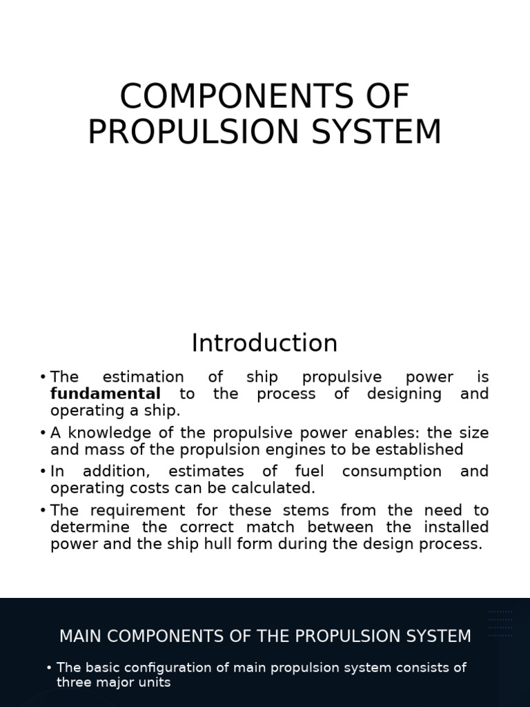 Ship Propulsion System Components | PDF | Marine Propulsion | Engines
