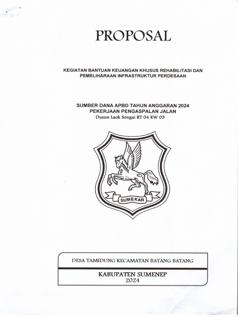 Proposal Tamidung BK Desa 2024 | PDF