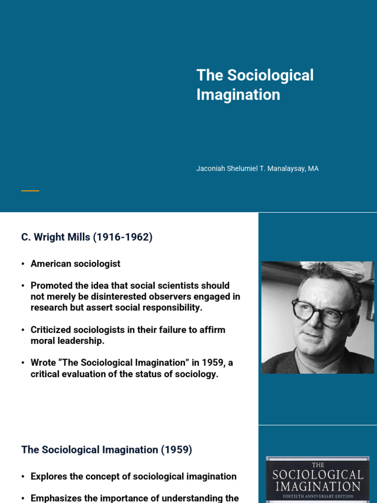 Understanding Sociological Imagination | PDF | Sociology | Psychology