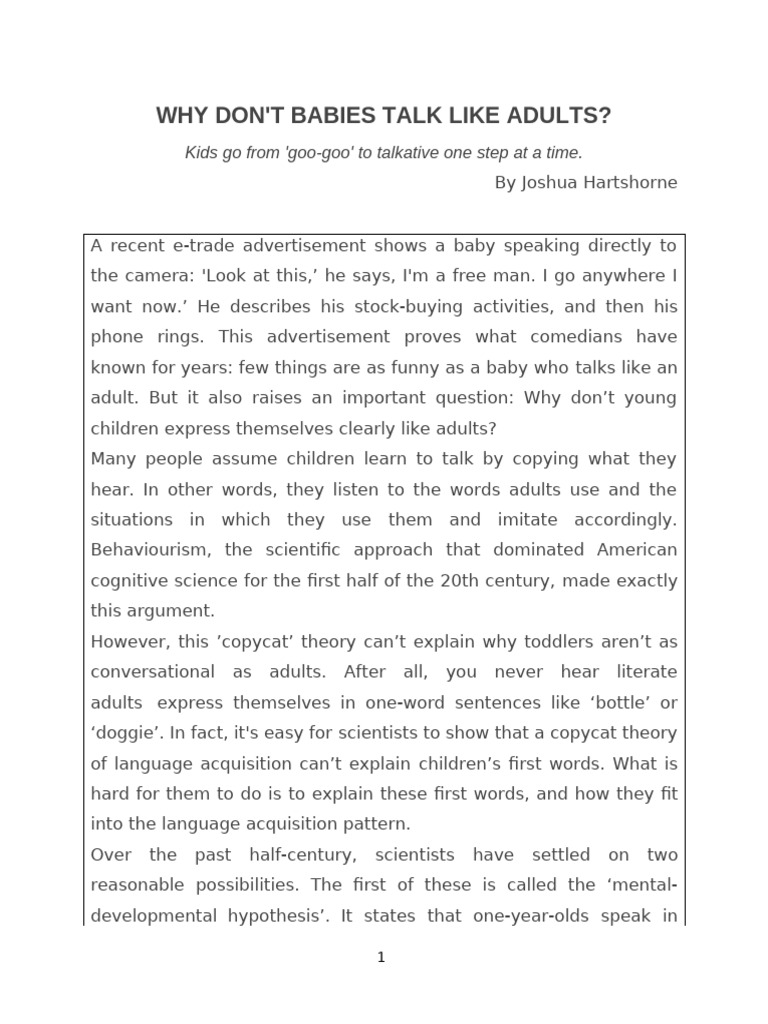 Bài tập dạng Multiple Choice | PDF | Language Development | Language Acquisition