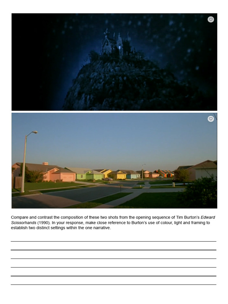 Film Techniques in Edward Scissorhands | PDF