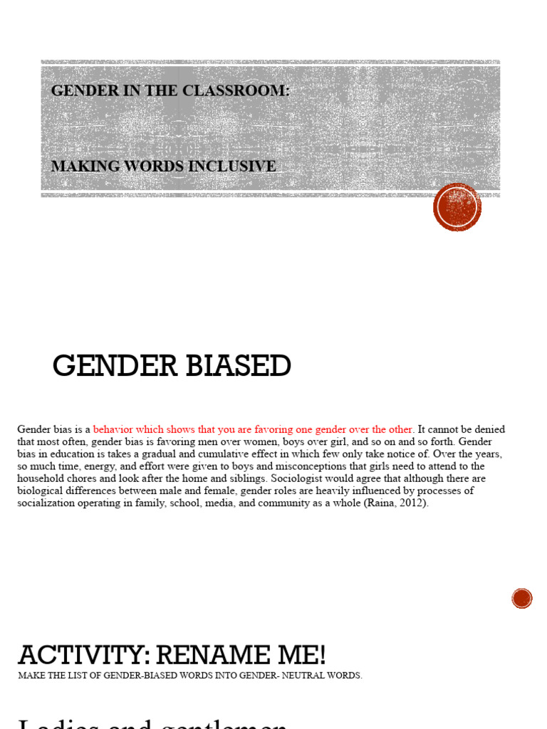 Prelim Lesson 3 Gender Making | PDF