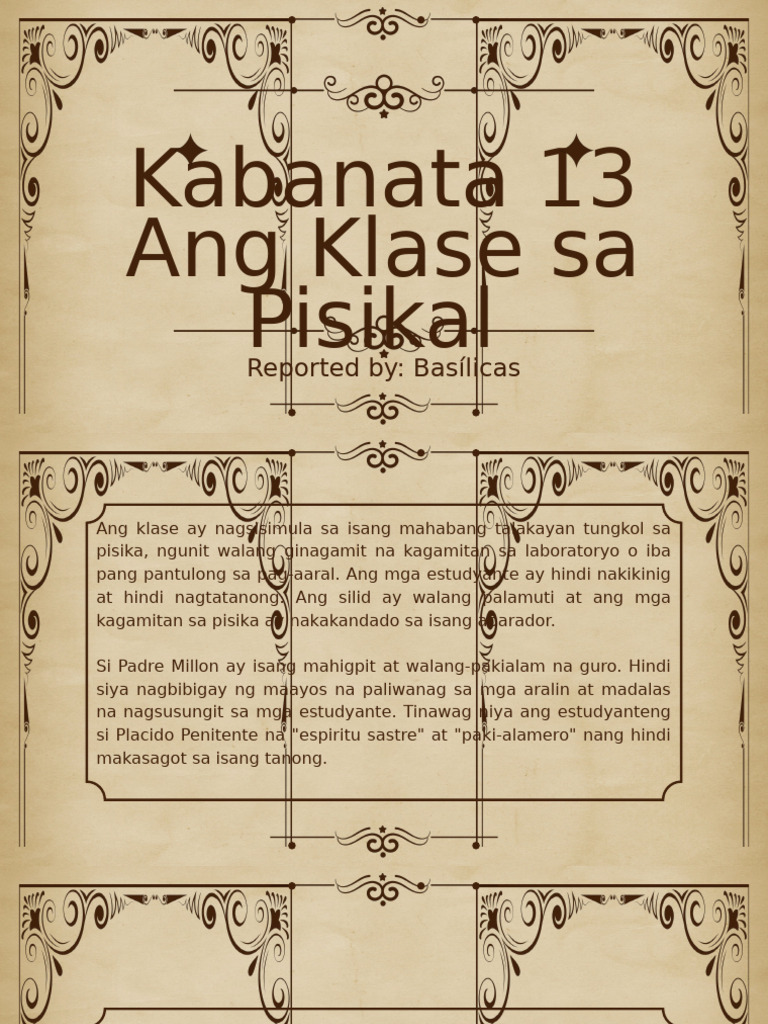 Kabanata 13 Ang Klase Sa Pisikal | PDF