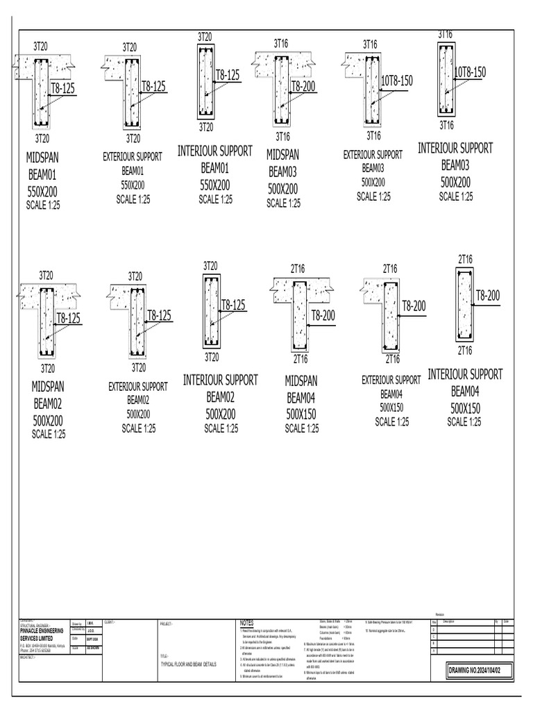 Typical floor beam details | PDF | Mechanical Engineering | Building Engineering