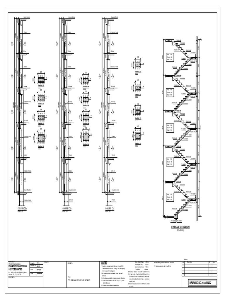 Column and Staircase Details | PDF