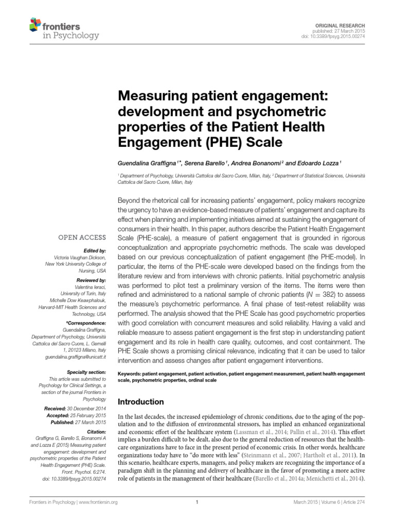 Measuring_patient_engagement_development_and_psych | PDF | Factor Analysis