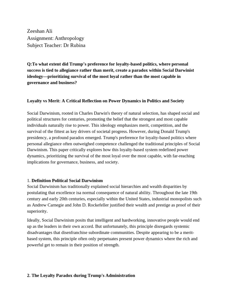 Zeeshan Ali Anthropology | PDF