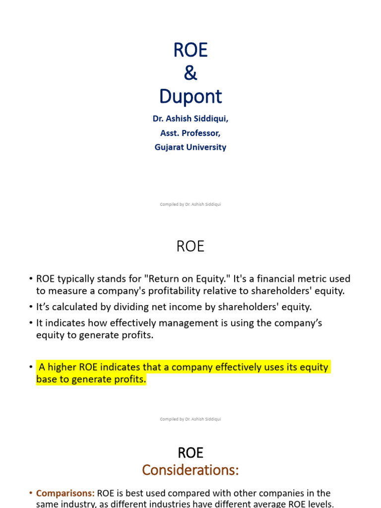 Dupont | PDF | Leverage (Finance) | Return On Equity